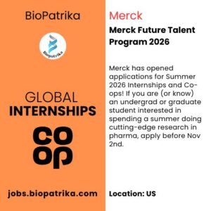 Merck Future Talent Program 2026 - Internships and Co-ops - USA ...